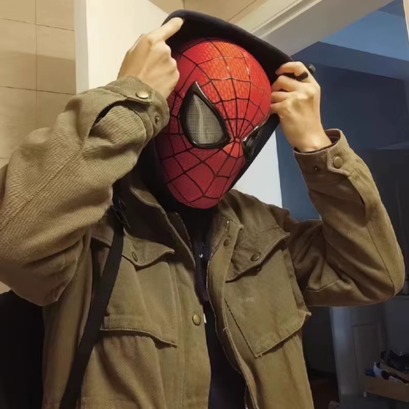 Spider-Man Mask Moving Arachnid Eyes Chin Control Eyes Helmet Masks ...