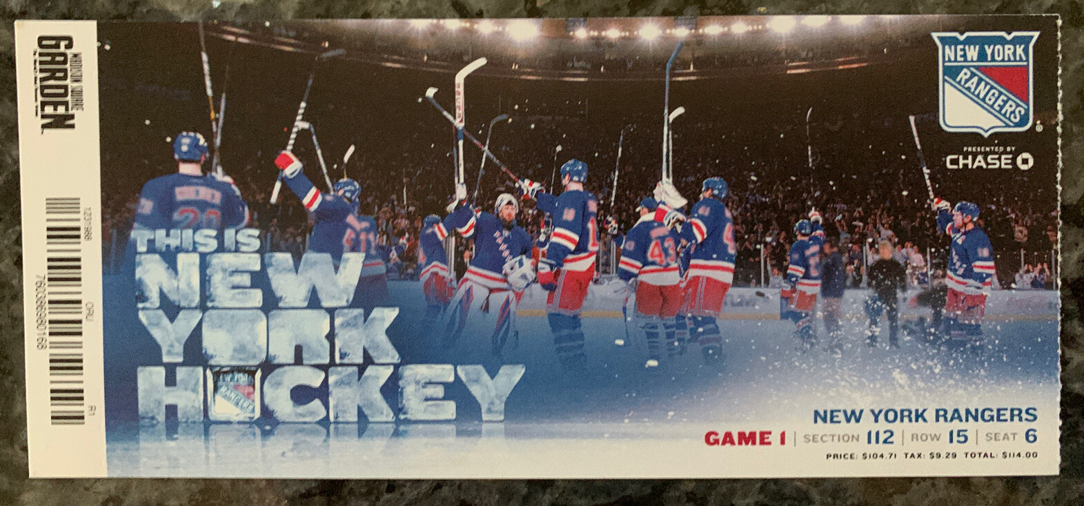 New York Rangers Home Opener 1/20/13 Full Unused ticket vs Pittsburgh ...