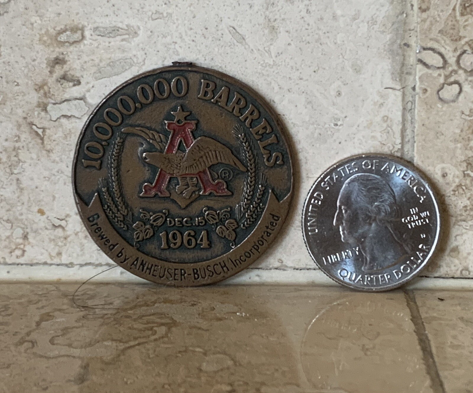 Anheuser Busch Commemorative Coin Celebrating 10,000,000 Barrels Dec ...