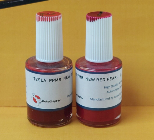 For Tesla Code PPMR New Red Pearl Touch Up Paint + Complimentary Fine ...