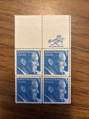 1979 15c Robert F Kennedy Mint Stamp Zip Block #1770 | eBay
