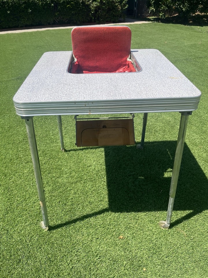 Baby Butler Child’s Folding High Chair Table Seat Walker Wheels Vintage ...