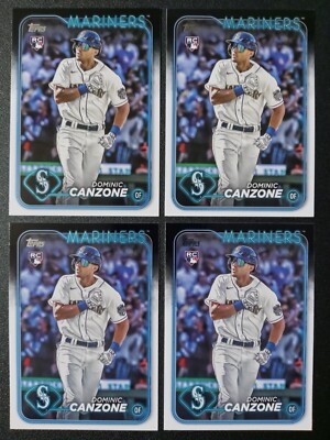 (4) 2024 Topps Dominic Canzone RCs # 195 Seattle Mariners | eBay