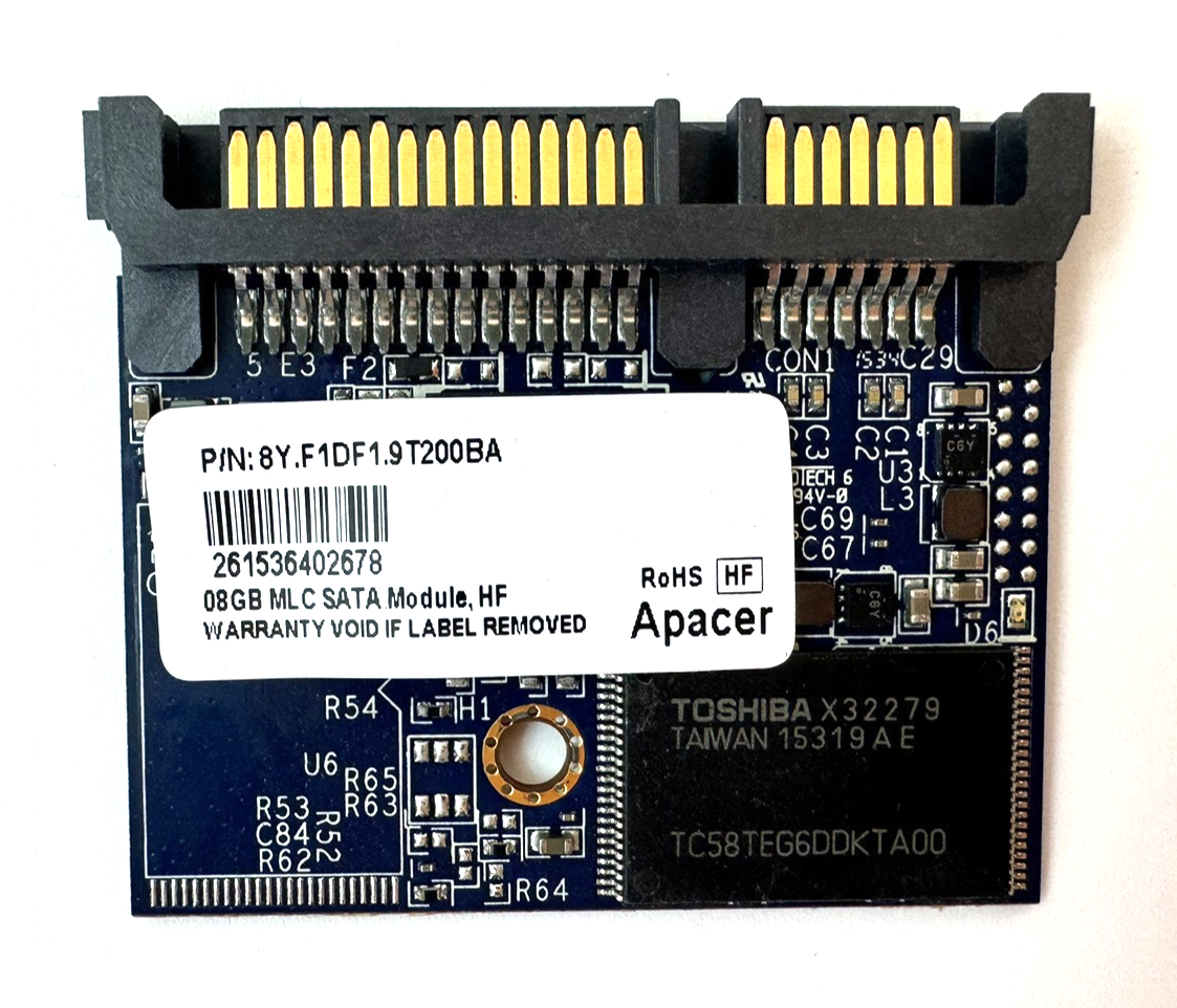 Lot of 10 Apacer 8GB MLC SATA 1.8" SSD Module For Thin Client 8y.f1df1 ...
