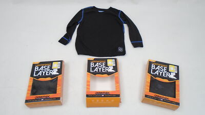 POLARMAX 1C61A YOUTH XSMALL BLACK/ BLUE BASE LAYER POLAR TOP (SET OF 3 ...