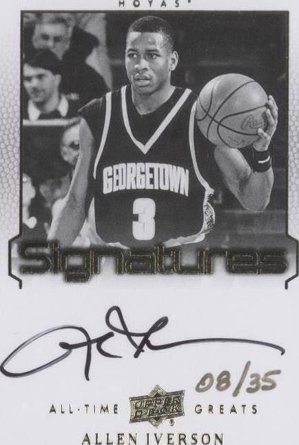 2013 Upper Deck All-Time Greats - Signatures Allen Iverson #ATG-AI5 /35 ...