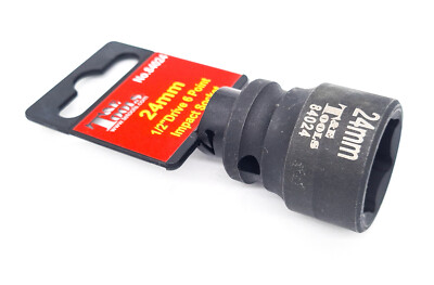 Impact Socket 24mm x 1/2" Standard 6 Point T&E Tools 84024 | eBay Australia