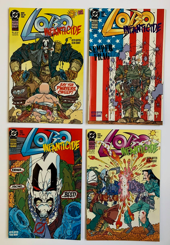 Full set LOBO INFANTICIDE #1-4, DC Comics 1992-93, all very high grade ...