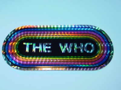 KLOS THE WHO VINTAGE 1980's ROCK & ROLL PRISM DECAL STICKER OVAL ...