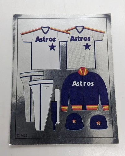 Houston Astros '88 Panini Team Sticker Chrome Baseball Card 1988 80's ...