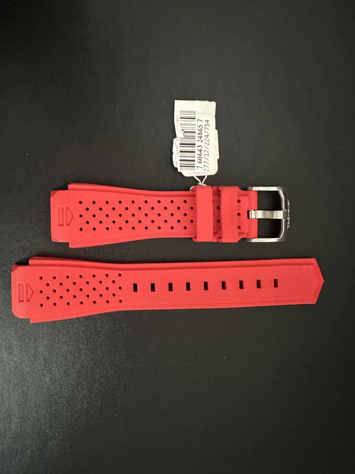 Tag Heuer Connected E2 41mm BTX0733 Red Rubber Band Watch Strap | eBay