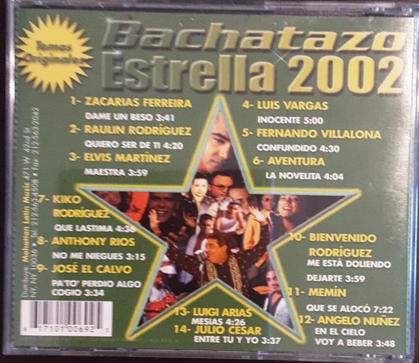 Bachatazo Estrella 2002, Temas Originales, cd 💿 | eBay