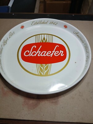 Schaeffer Beer trey Americas Oldest Lager Beer 12" Round X 1" thick | eBay
