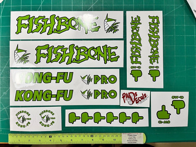 Fishbone kongfu Green Bmx sticker decals | eBay