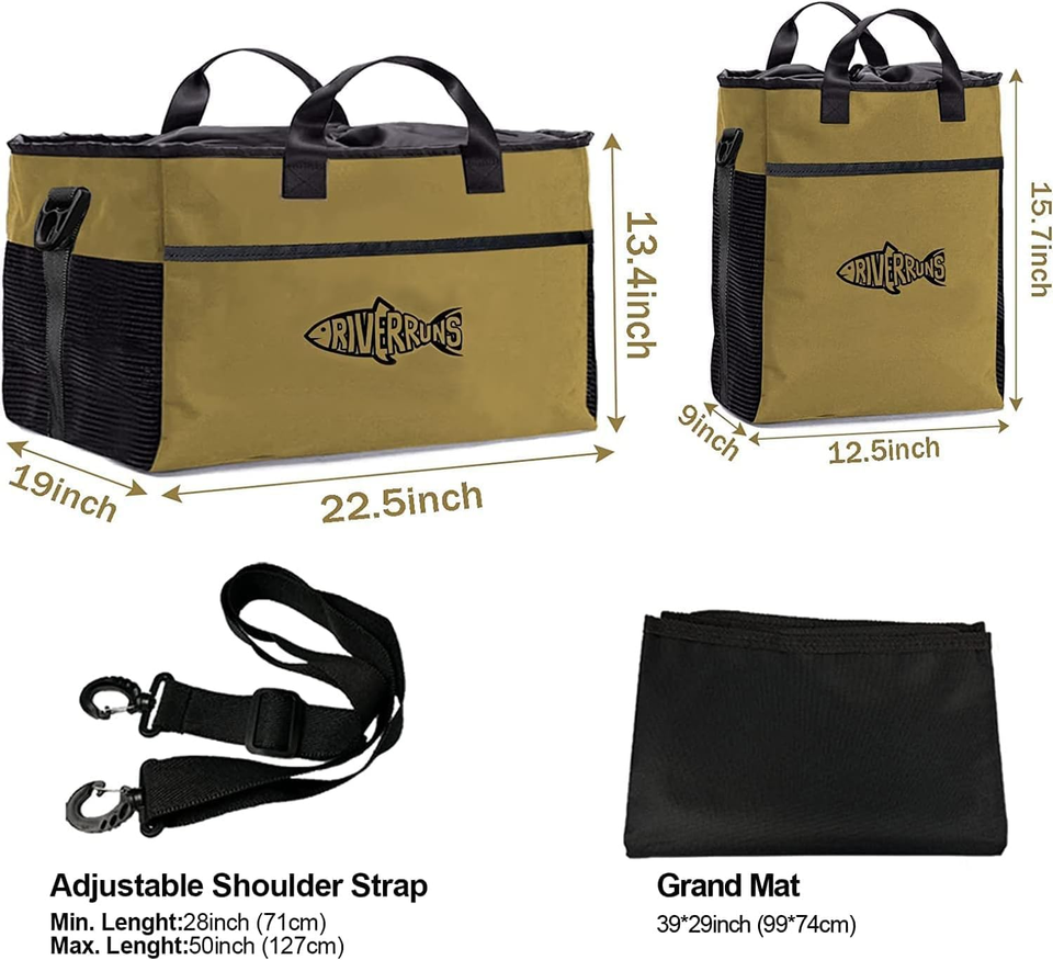 Fishing Hunting Wader Bag with Vented Mesh, Waders Boots Bag, Fly ...