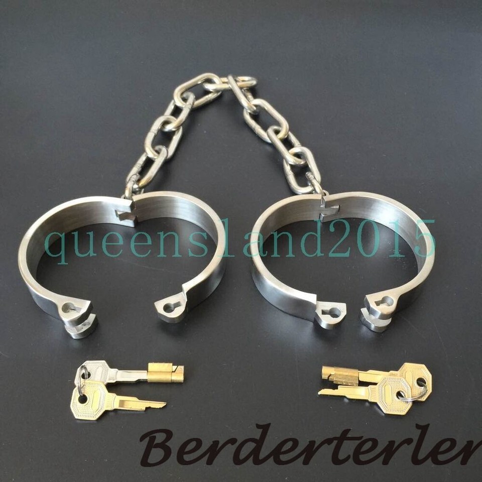 Heavy Duty Handcuff Ankle Neck Collar Cuffs Choker Stainless Steel ...