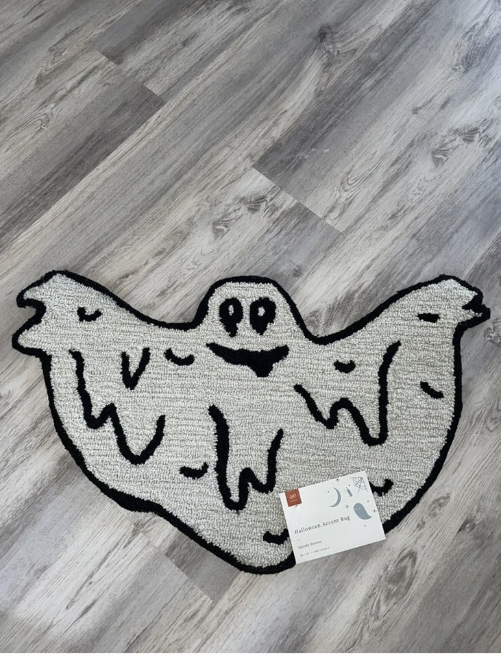 Tik Tok Loloi Halloween Ghost Accent Rug 20" x 32" Carpet | eBay