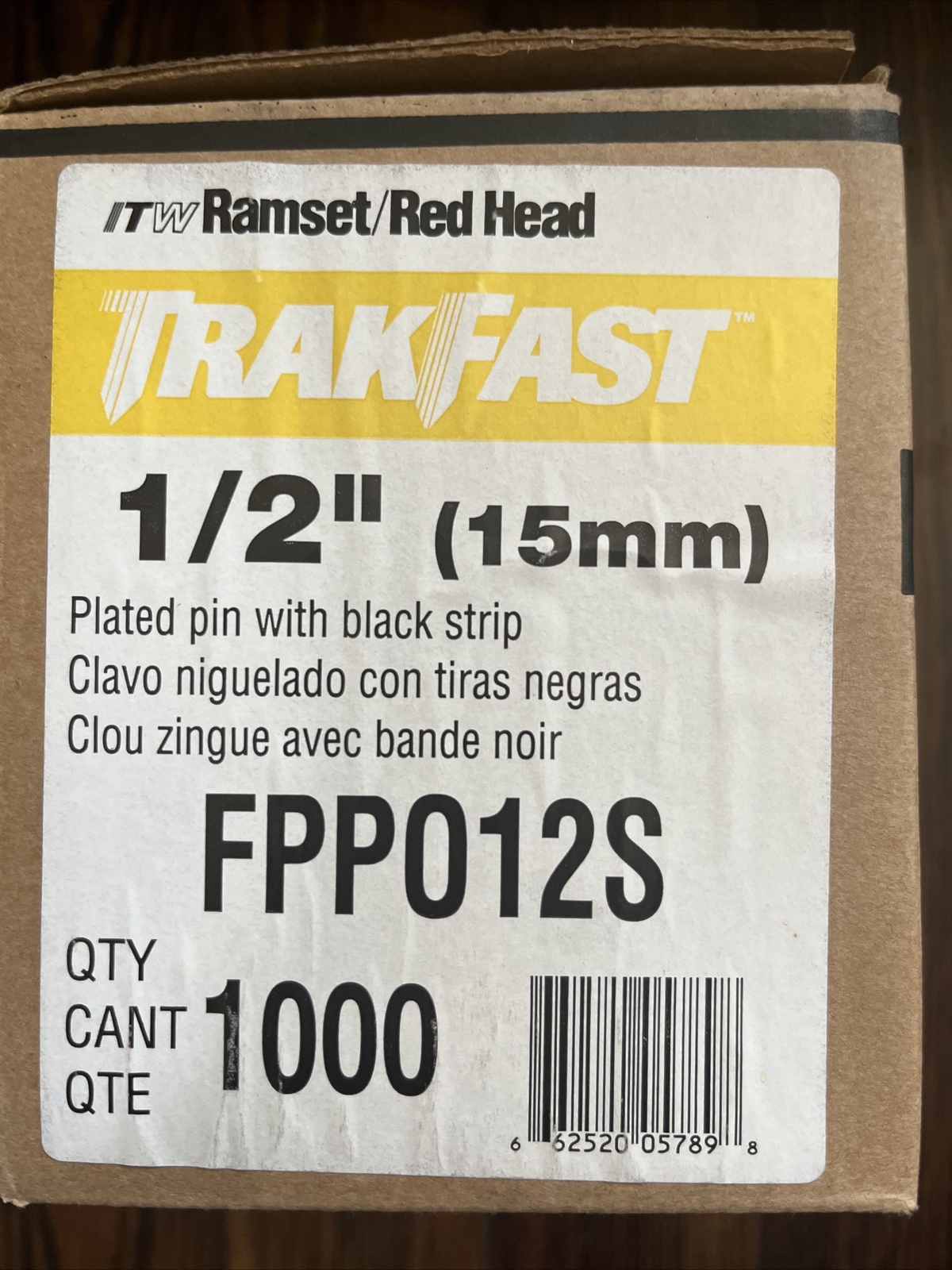 1000 ITW Ramset Trakfast FPP012S 1/2 Steel Plated Pins for sale online ...