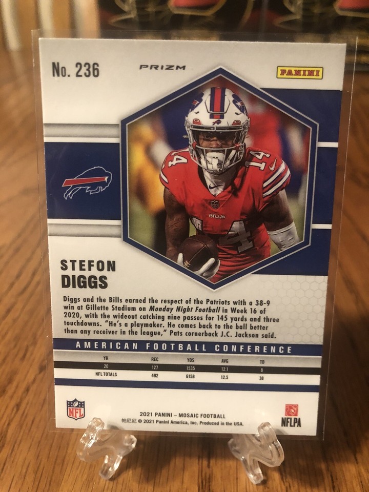 2021 Panini Mosaic Yellow Reactive Stefon Diggs #236 PACK FRESH!! | eBay