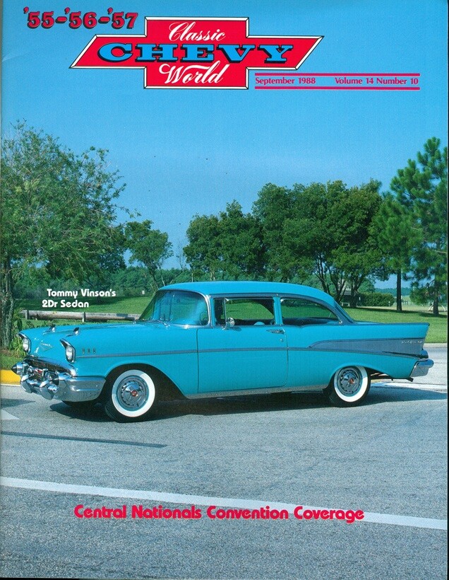 1988 Classic Chevy World Magazine: Tommy Vinson's 2 Door Sedan/Cent Nat ...