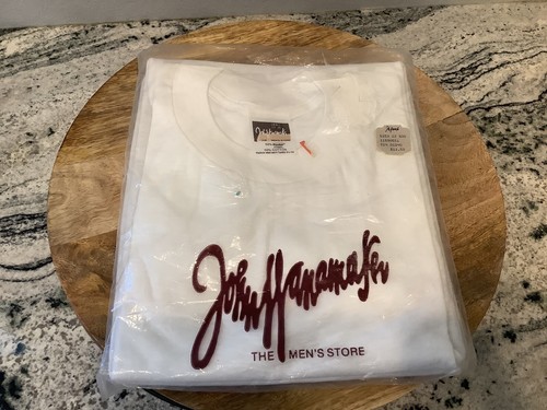 Vintage NOS John Wanamaker Men White T Shirt Lot 3 S 34-36 Single ...