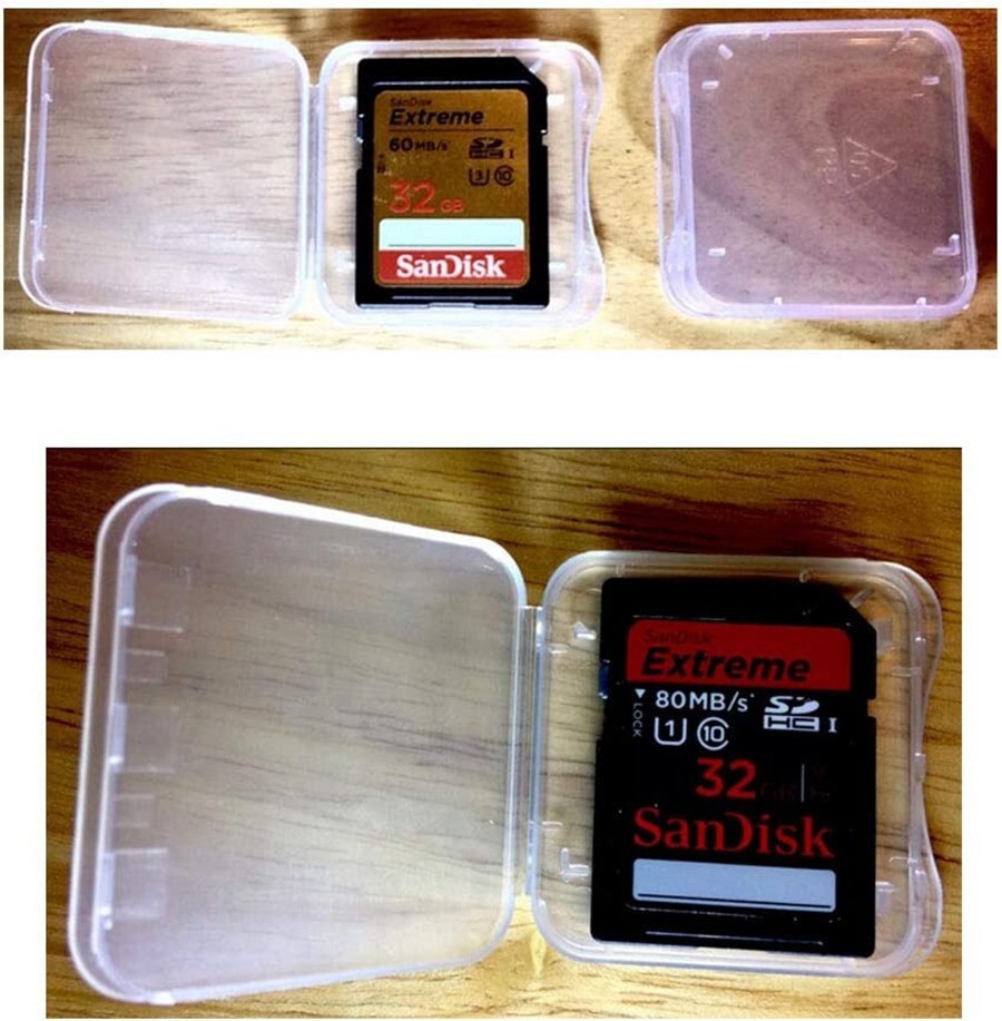 20X SD Card Holder Plastic for SD MMC SDHC PRO Duo Memory Card Case ...