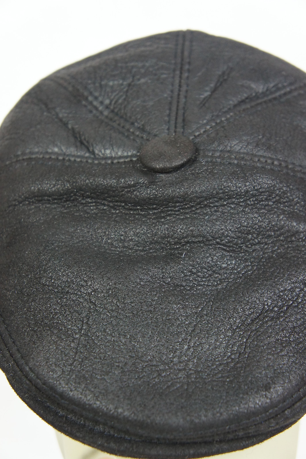 NEW 100% SHEARLING LEATHER Driving Cap Newsboy Ivy Hat Golf Gatsby Flat ...