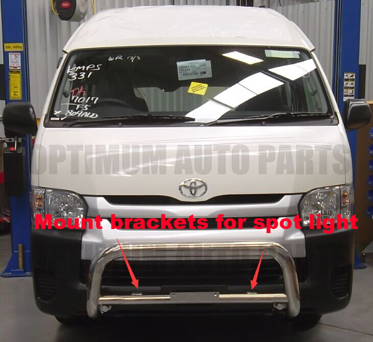 3" Stainless Steel Nudge Bar to suit Toyota Hiace 2005-2018 (SLWB ONLY ...