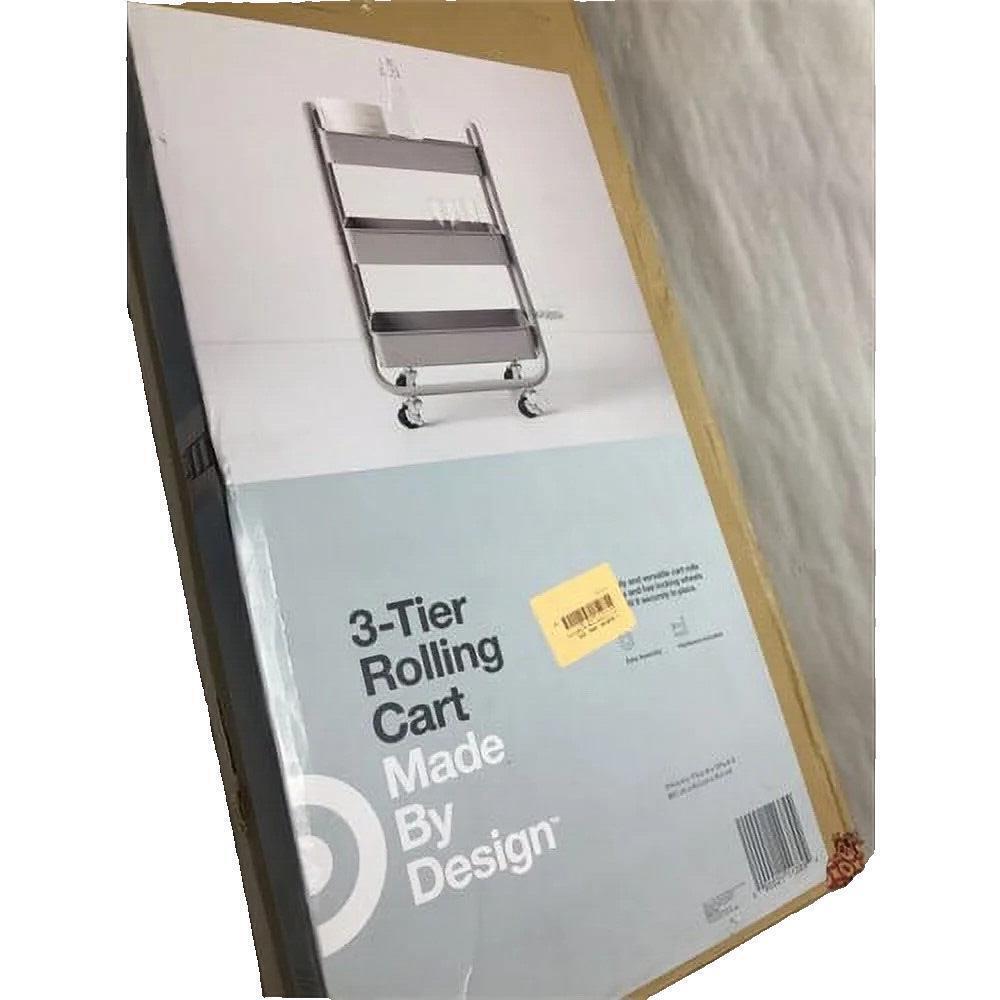 3 Tier Metal Utility Cart Gray 31 3/5"H X 18" W X 14"D | eBay