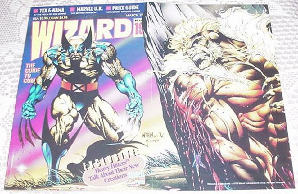Wizard 19 Wolverine vs Wounded Sabretooth Cover | eBay