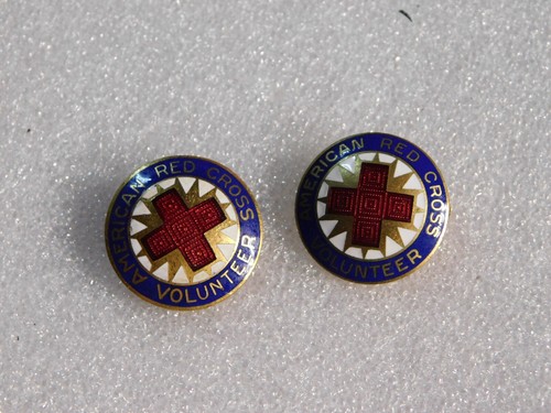 Vintage WWII Era American Red Cross Volunteer Pin Badges Total 2 ...