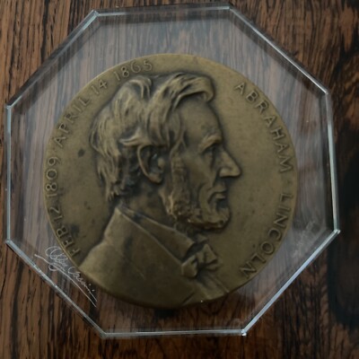 Medallic Art Co. NY Bronze "FEB 12 1809 - April 14 1865 ABRAHAM LINCOLN ...