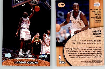 Lamar Odom 1999-00 Topps Stadium Club 1999 NBA Draft Pick 179 Rookie RC ...