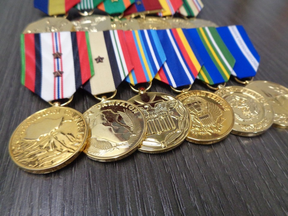 USMC GULF AFGAN Medal Group lot 12 Enlisted Pro Mounted no named museum ...