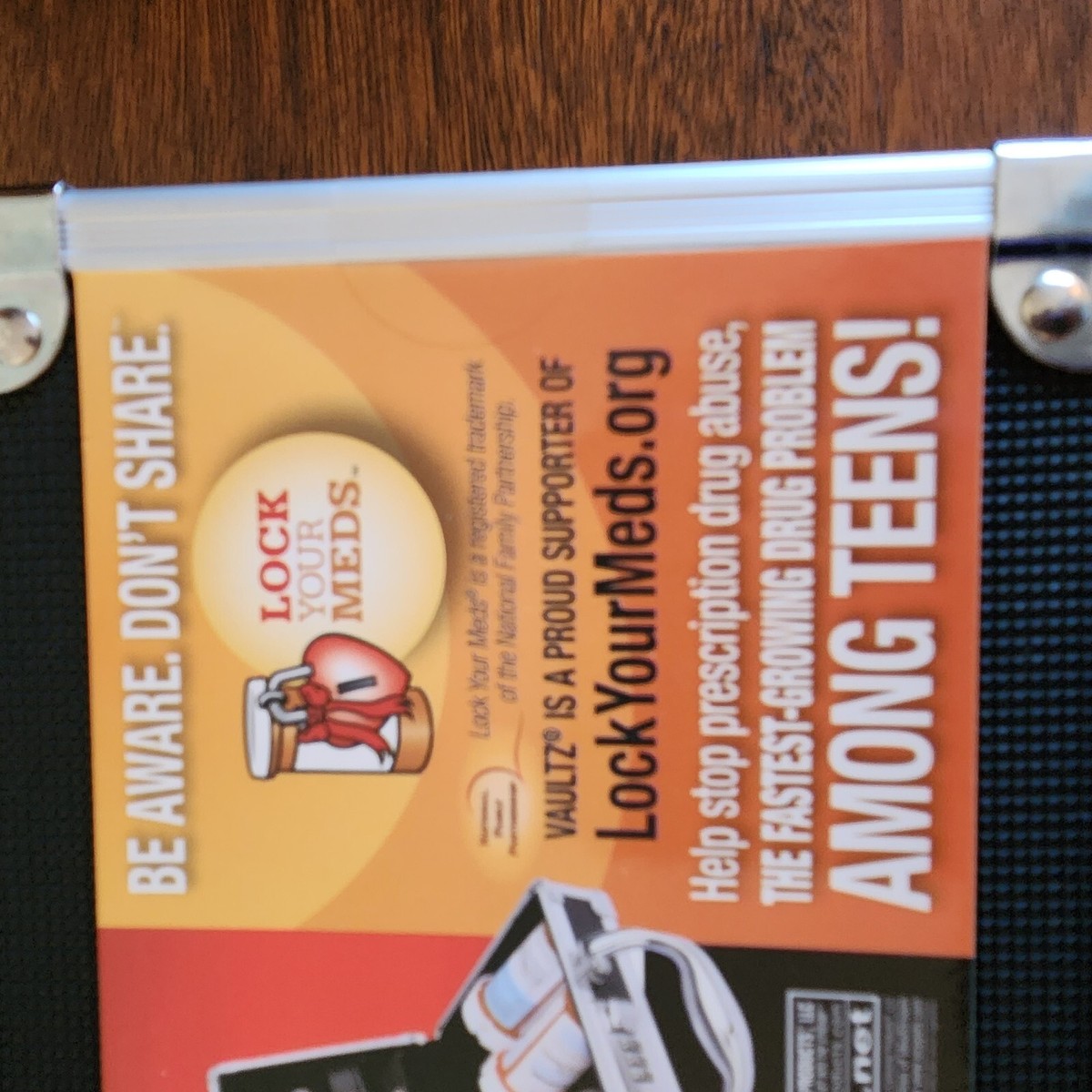 Combination Lock Medicine Vaultz Locking Pill Storage Box Black, 1