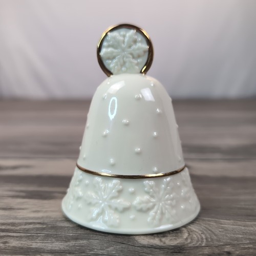 Lenox Snowflake Bell White With Gold Trim Christmas Holiday Collection ...