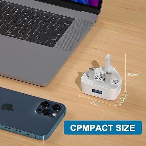 Super Fast Charger 3 Pin USB Port UK Plug Wall Charger Fast Power ...