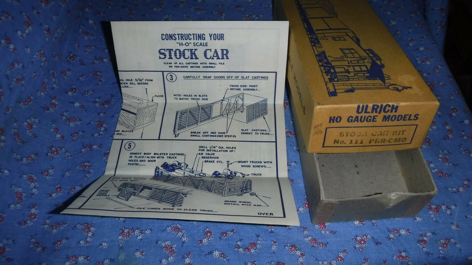 Ulrich HO Gauge Stock Car Kit No. 111 PRR-CMO Box and Instructions | eBay