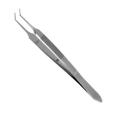 McPherson Micro-Iris Suture Forceps, 3.5", Ang 0.3x5mm Tips No Teeth ...