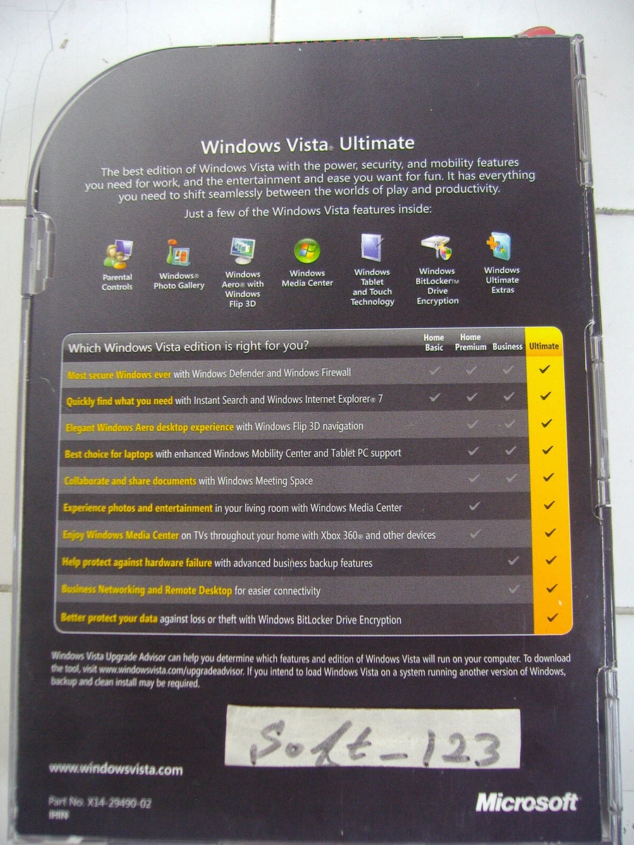 Windows Vista Ultimate Box
