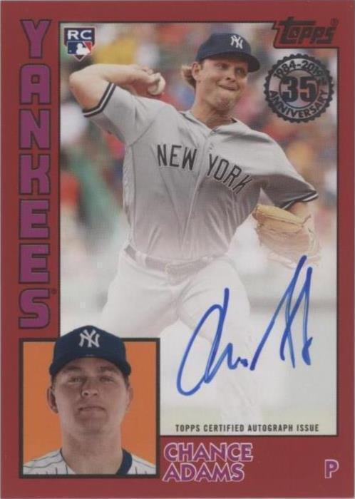 2019 Topps - 1984 Topps Baseball Autographs Chance Adams #84A-CA Red ...