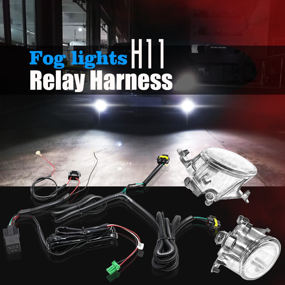 H11 H8 H16 Fog Light Lamps Wiring Harness LED Indicator Switch Kit 12V ...