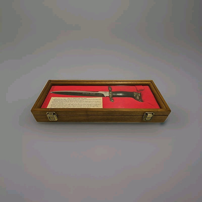 Vintage 1990 Kershaw Golden Boar Dagger In Case German WW1 Reissue 448/ ...