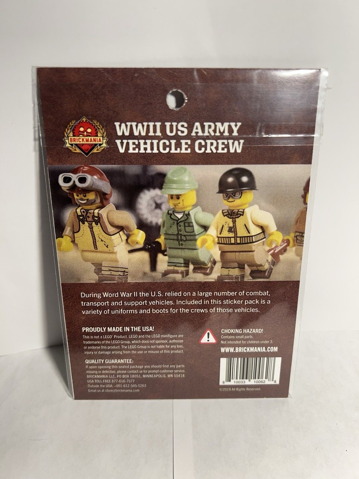 Brickmania WW2 US Army Vehicle Crew Sticker Pack (NEW) | eBay