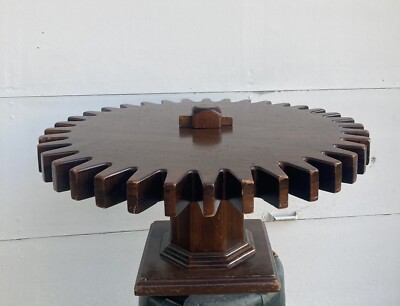 VTG Ethan Allen “old tavern” Wood Pine Furniture Gear, Cog Table 38 ...