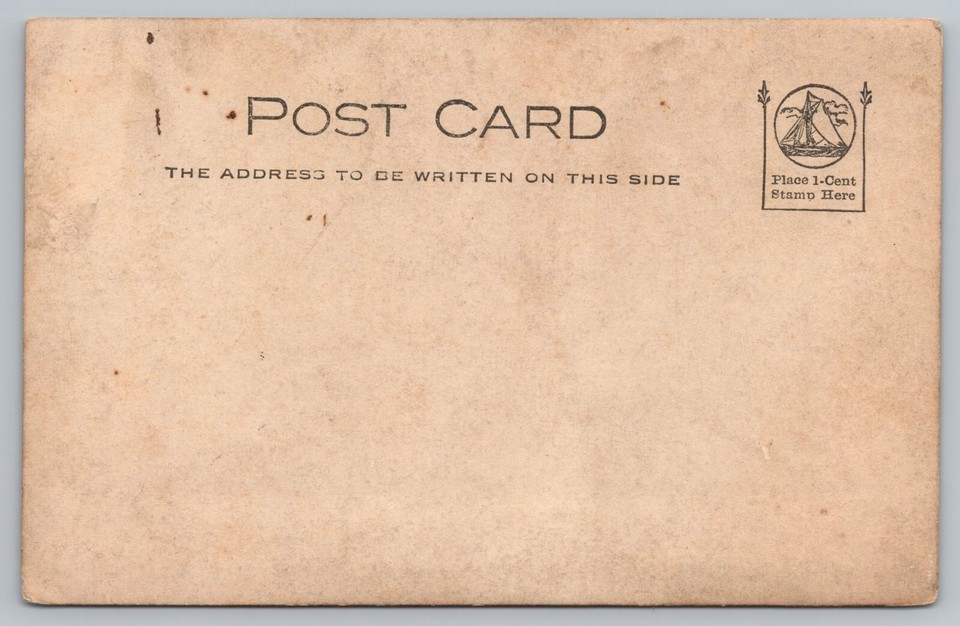 Men Standing On Rock Cliff Over Train Tracks c1905 Sailboat RPPC Photo ...