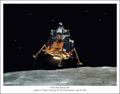 Apollo 11 Lunar Module Eagle Space Art Print - 11" x 14" | eBay