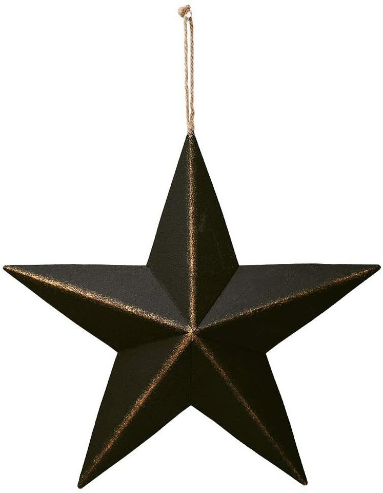 Patriotic Metal Barn Star Hanging Wall Decor Distressed Country Barn ...