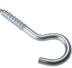 60mm Heavy Duty Strong Steel Screw In Cup Hooks Hanging Hanger Loop ...