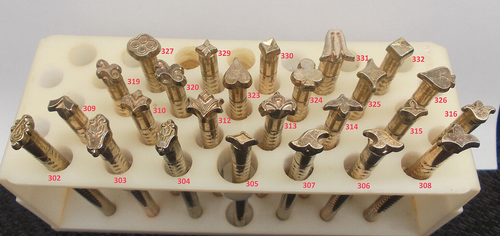 Leather Craft Stamp Tools KELLY MIDAS / Bookbinding Tools Lot E 302 ...